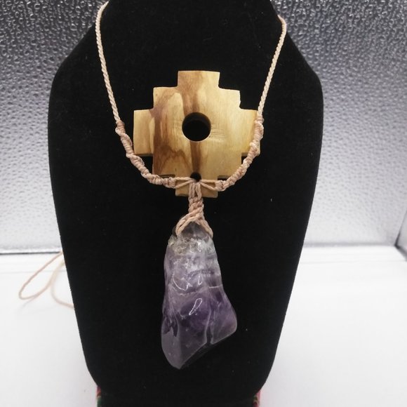 Jewelry | Woven Necklace In Natural Stone Macrame Thread And Inca ...